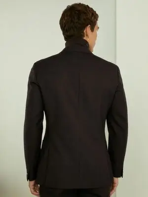 REISS Shadow Double-breasted Tuxedo Jacket In Wool