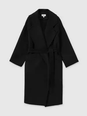 REISS Bridget Petite Wool-blend Coat - Black