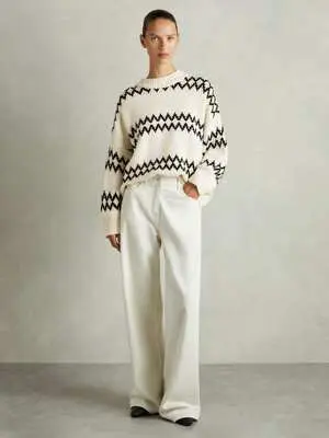 REISS Ivy Wool-blend Fair Isle Jumper