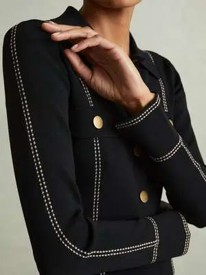 REISS Edena Knitted Mini Dress