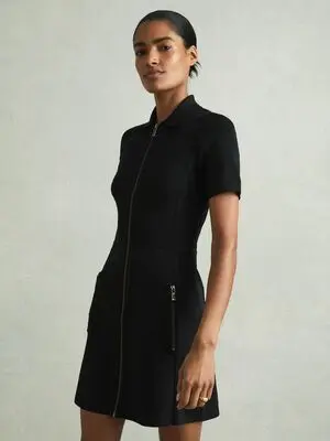 REISS Nala Knitted Mini Dress