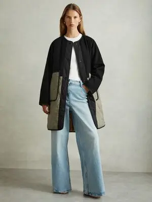 REISS Ollie Reversible Quilt Coat