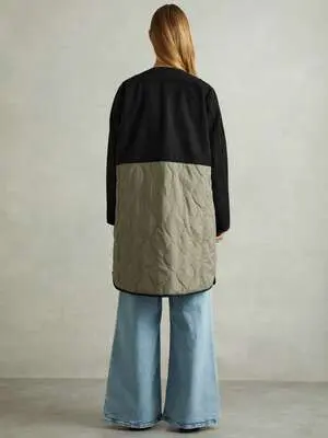 REISS Ollie Reversible Quilt Coat