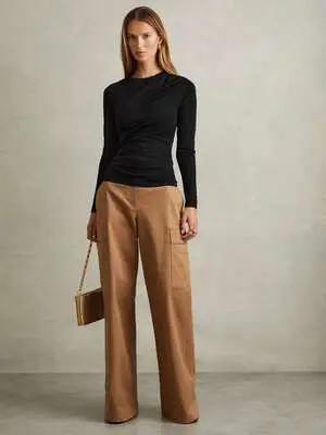 REISS Rue Draped Front Top