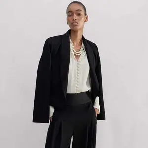 ME+EM Tapered Fluid-leg Tux Trousers