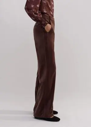 ME+EM Velvet Kick Flare Trousers
