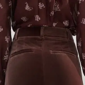 ME+EM Velvet Kick Flare Trousers