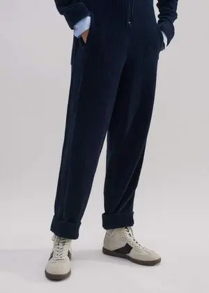 ME+EM Fluid Cord Velour Jumpsuit With Belt