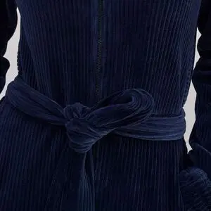 ME+EM Fluid Cord Velour Jumpsuit With Belt
