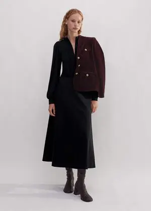 ME+EM Gather Detail Midi Dress
