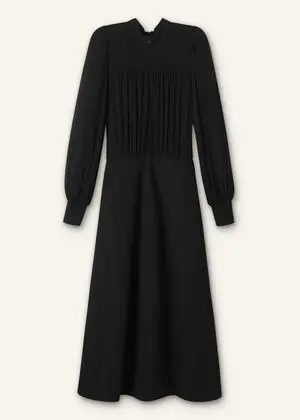ME+EM Gather Detail Midi Dress