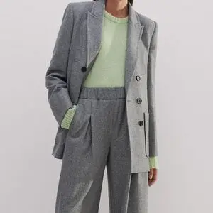 ME+EM Wool-blend Herringbone Relaxed Jacket