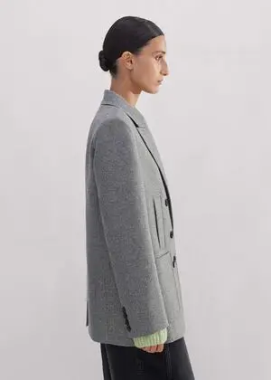 ME+EM Wool-blend Herringbone Relaxed Jacket