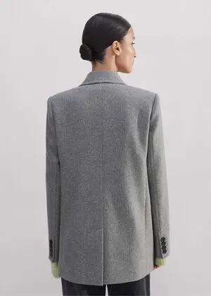 ME+EM Wool-blend Herringbone Relaxed Jacket