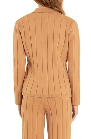 English Factory Long Sleeve Rib Knit Top