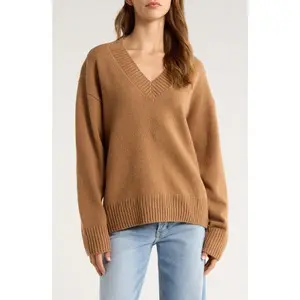 REFORMATION Jadey Oversized Cashmere Sweater - Camel