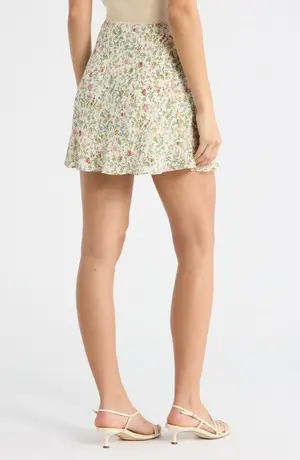 REFORMATION Brandy Mini Skirt - Gardener