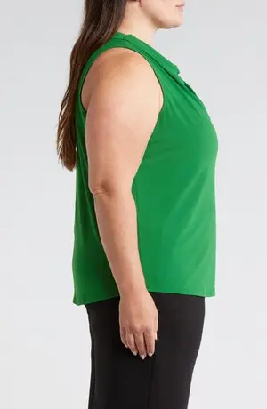 Universal Standard Cowl Neck Crepe Tank - Jardin