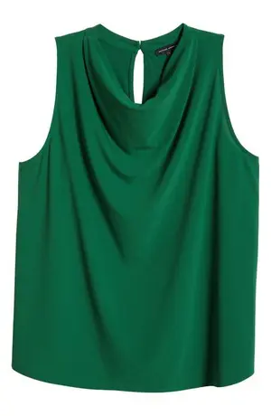 Universal Standard Cowl Neck Crepe Tank - Jardin