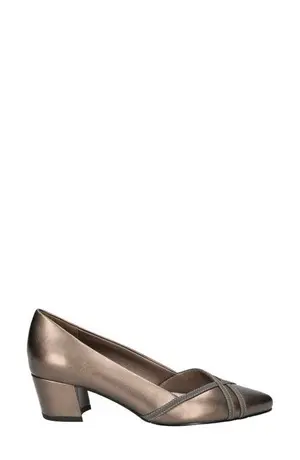 EASY WORKS BY EASY STREET Lotus Pointed Toe Pump - Pewter