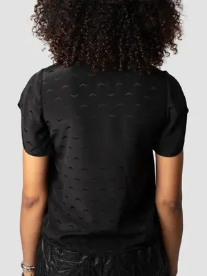 Zadig&Voltaire Tiffiny Jac Wings Silk Short-sleeve Blouse
