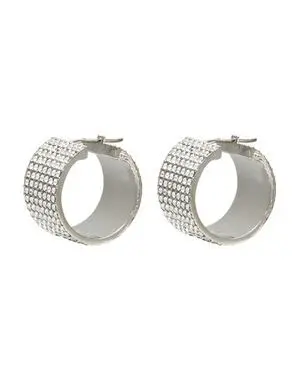 Amina Muaddi Crystal Embellished Earrings - Silver