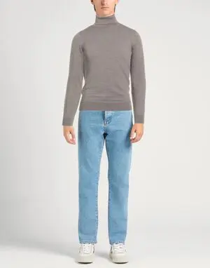 Alpha Studio Merino Wool Turtleneck - Khaki