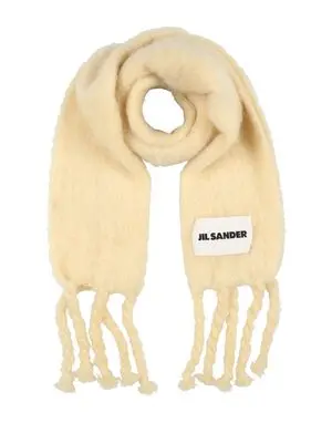 JIL SANDER Scarf Mohair Wool, Wool, Polyamide - Beige