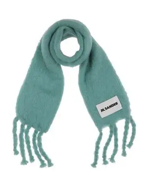 JIL SANDER Scarf Turquoise Mohair Wool, Wool, Polyamide - Blue