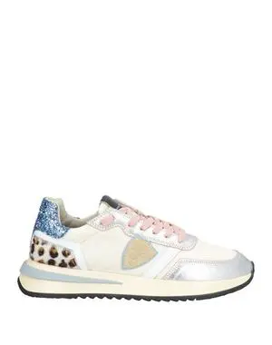 Philippe Model Multicolor Leather And Mesh Low-top Sneakers - Beige