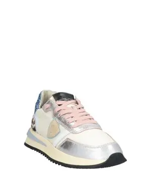Philippe Model Multicolor Leather And Mesh Low-top Sneakers - Beige