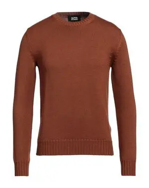 Alpha Studio Merino Wool Sweater - Brown