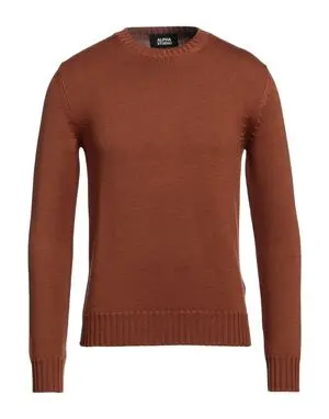 Alpha Studio Merino Wool Sweater - Brown