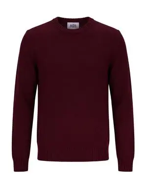 Alpha Studio Merino Wool Crewneck Sweater - Red