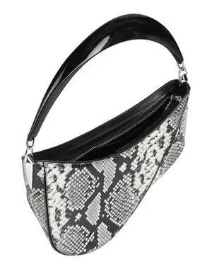 MUGLER Calfskin Saddle Bag - Black