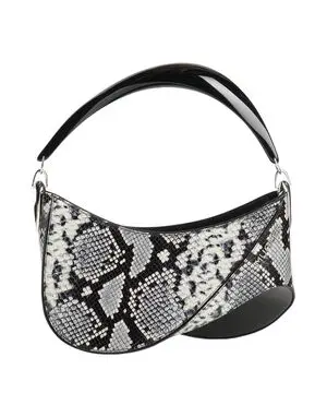 MUGLER Calfskin Saddle Bag - Black