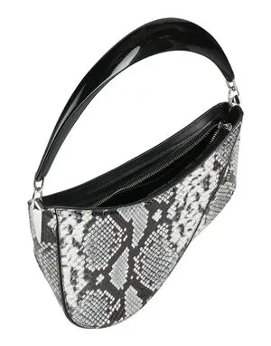 MUGLER Calfskin Saddle Bag - Black