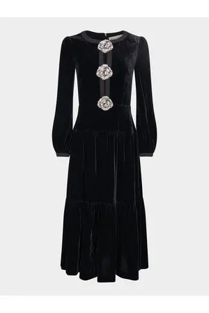 saloni black camille bows dress jb-20201206-black-saloni-bow-dress-1009770