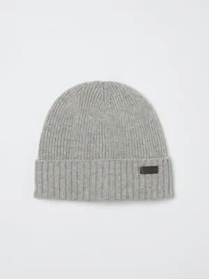 Barbour Barbour Ribbed Beanie Grey