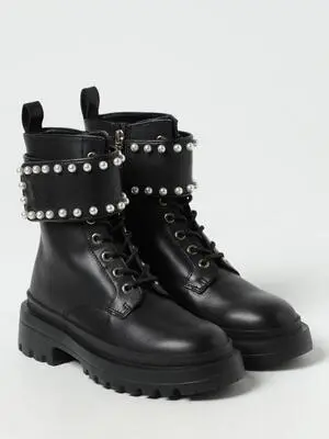 Moschino Embellished Combat Boots