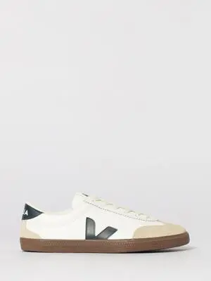 VEJA Volley Low Top Sneakers In O.t. Leather With Contrast Logo - White