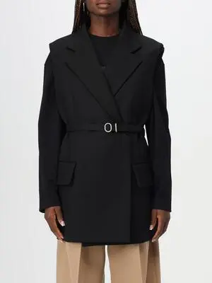 JIL SANDER Belted Waistcoat - Black