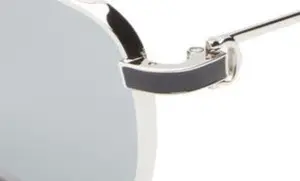 CARTIER 54mm Rectangle Sunglasses - Silver