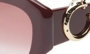 CARTIER 53mm Butterfly Sunglasses - Burgundy