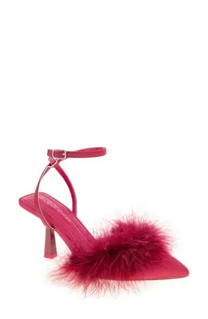 Bcbgmaxazria Iliana Feathered Pumps - Raspberry