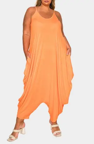 L I V D Quinn Pocket Balloon Leg Jumpsuit - Orange