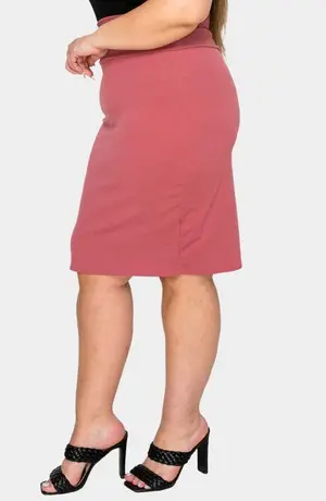 L I V D Molly Pencil Skirt - Marsala