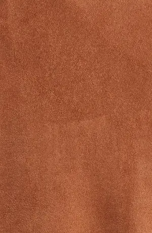 Bagatelle Drape Front Faux Suede Jacket - Sienna