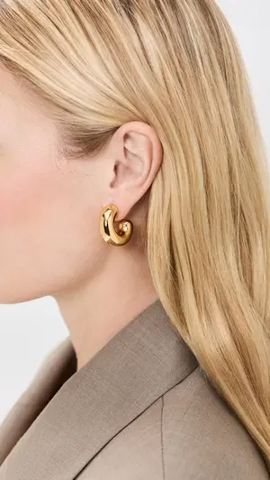 Jenny Bird Tome Large Hoop Earrings - High Polish Gold