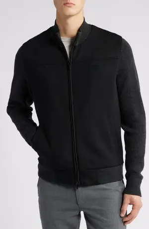 Robert Barakett Cooper Mixed Media Zip Jacket